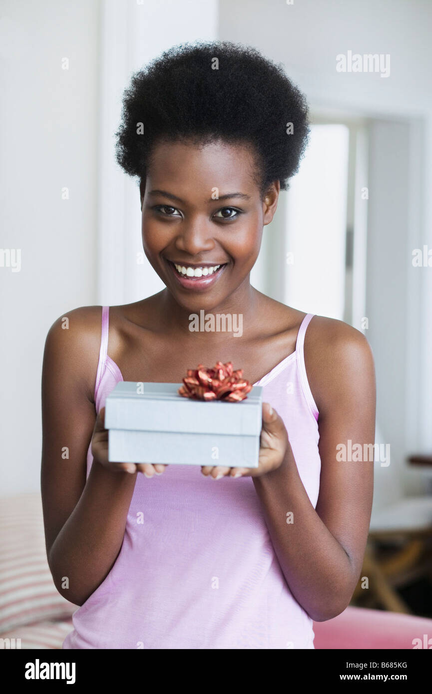 African old woman gift box hi-res stock photography and images - Alamy