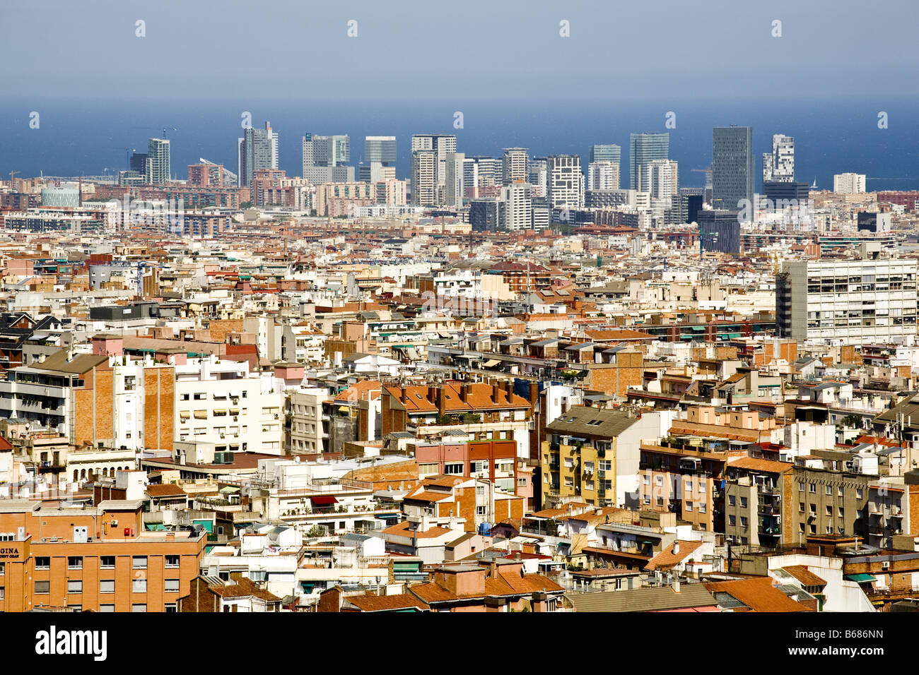 barcelona diagonal mar development Stock Photo - Alamy