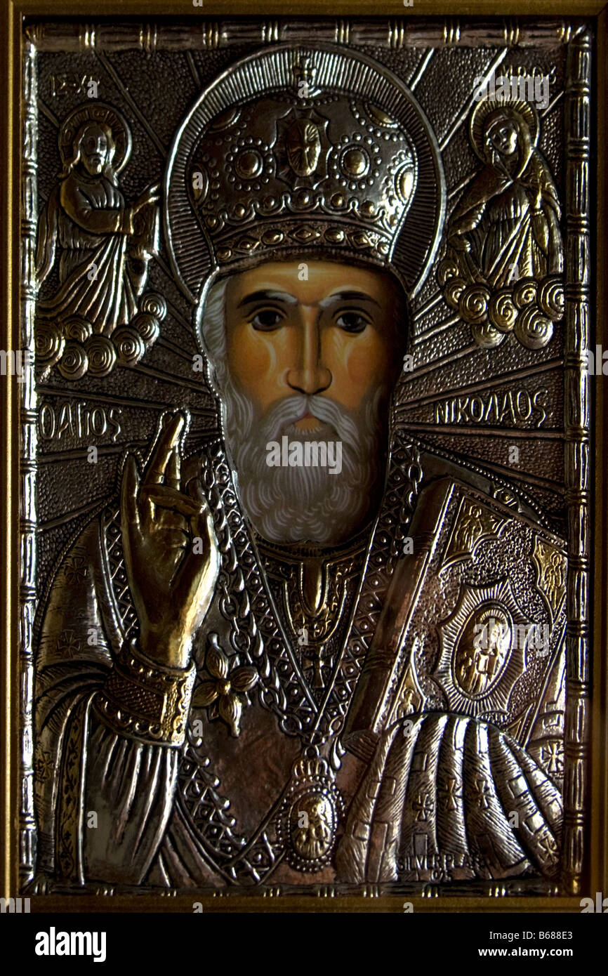 Saint nicholas greek orthodox icon hi-res stock photography and images ...