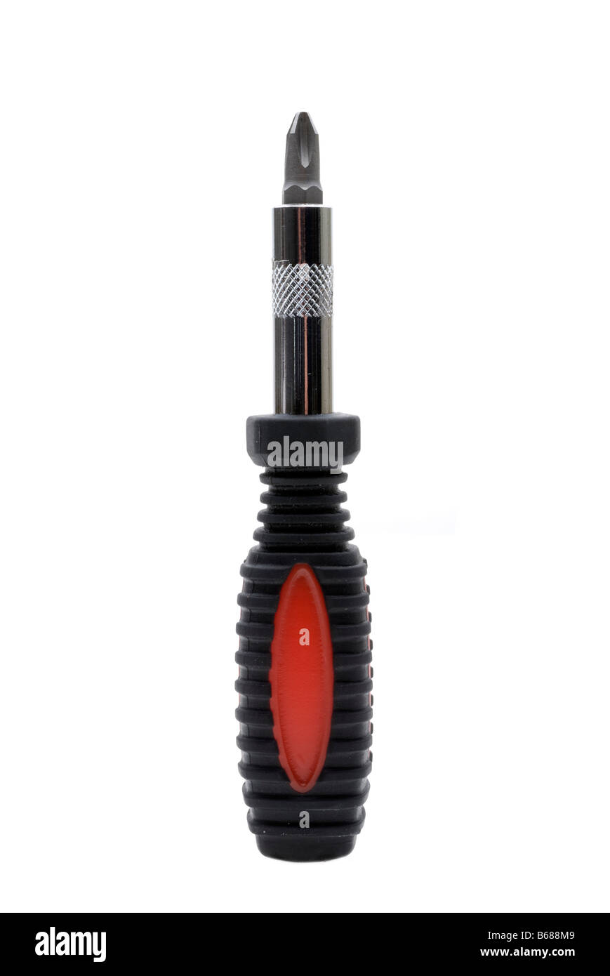 Small Black Rubber handled "removable bit" screwdriver Stock Photo - Alamy
