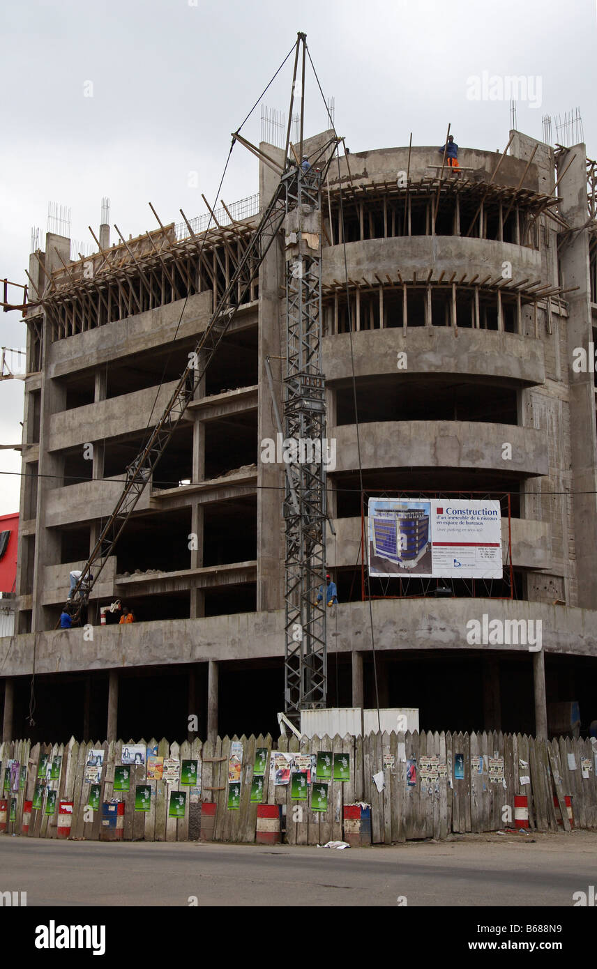 New office building under construction Blvd de la Liberté Akwa District Douala Cameroon Main ...