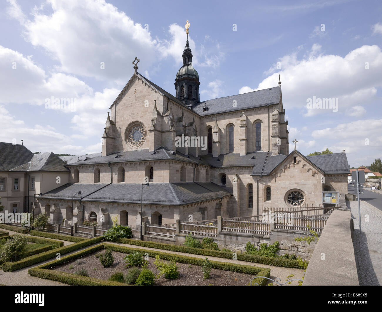Ebrach im Steigerwald, Zisterzienserkloster, Klosterkirche, Blick von ...