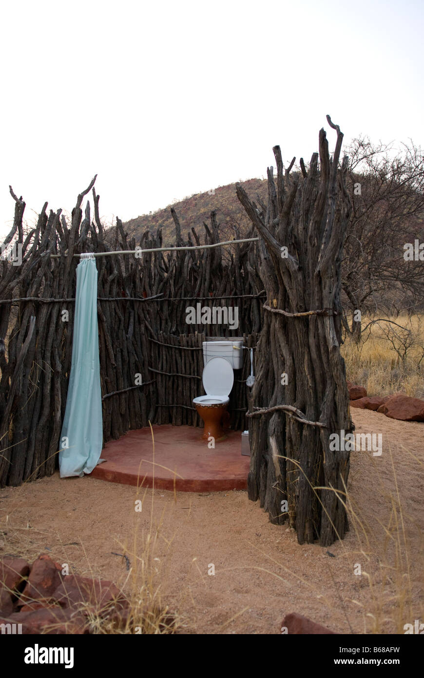 The bush loo with a view at the Africat Foundation campsite Okonjima ...
