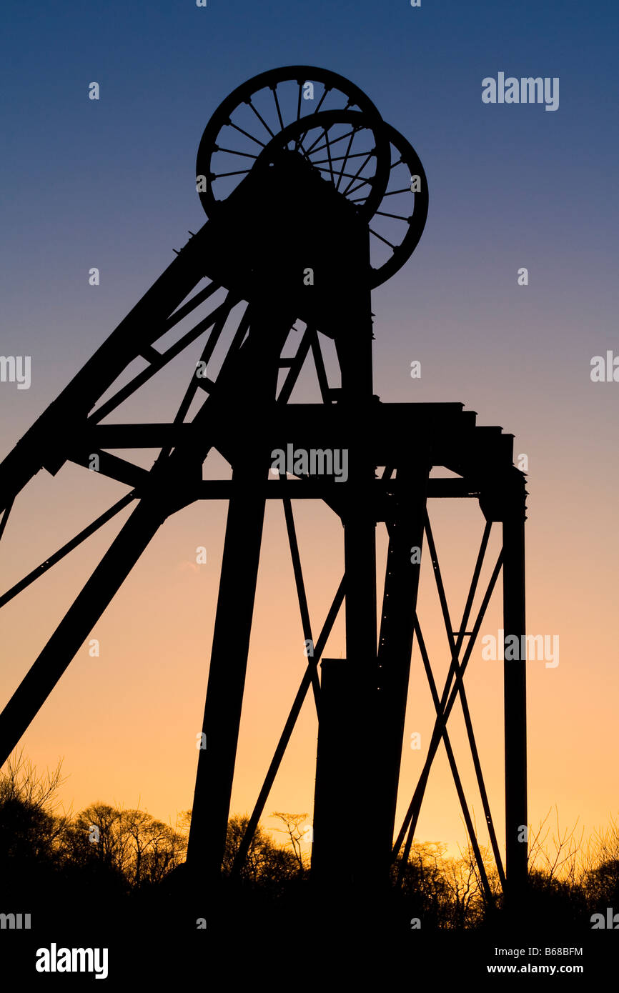 Disused Coal mine at sunset Stock Photo - Alamy