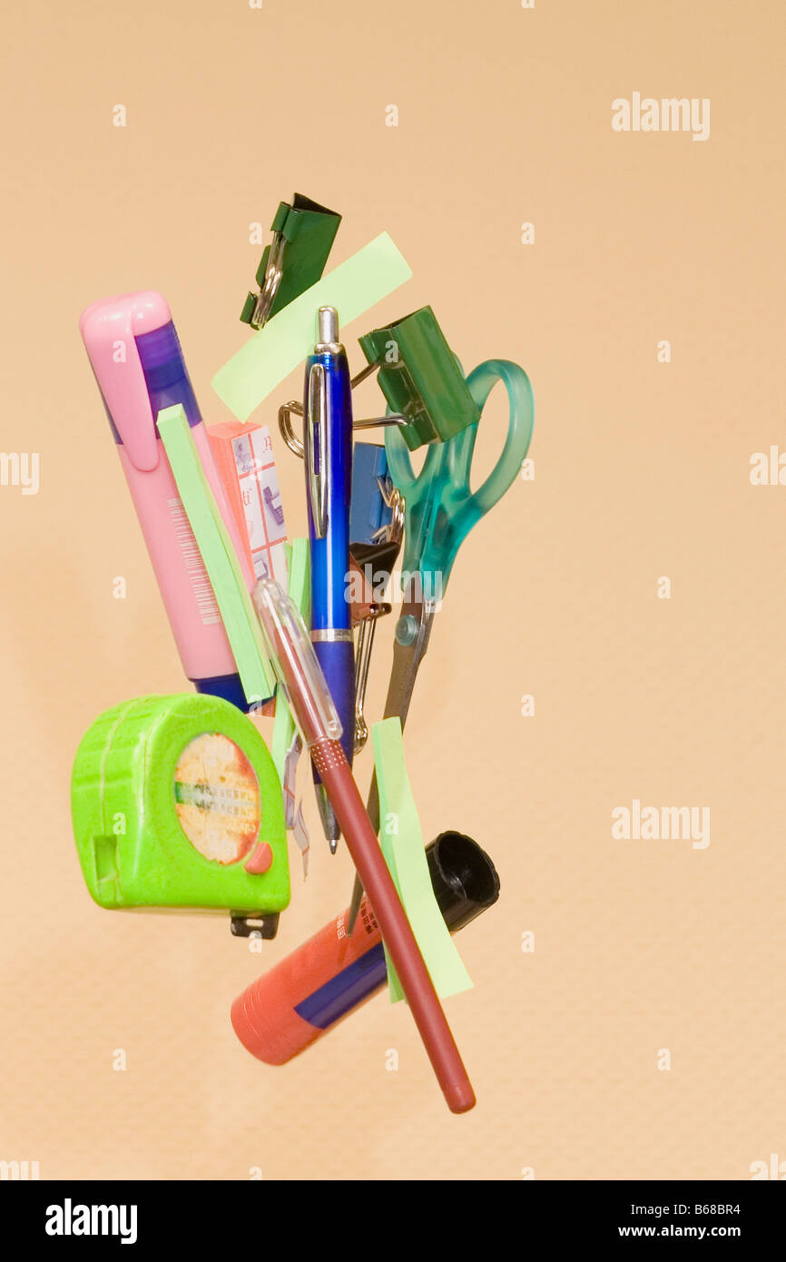 Close-up of stationery objects Stock Photo - Alamy