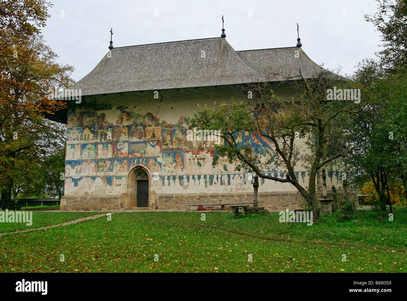 Arbore church, Romania Stock Photo - Alamy