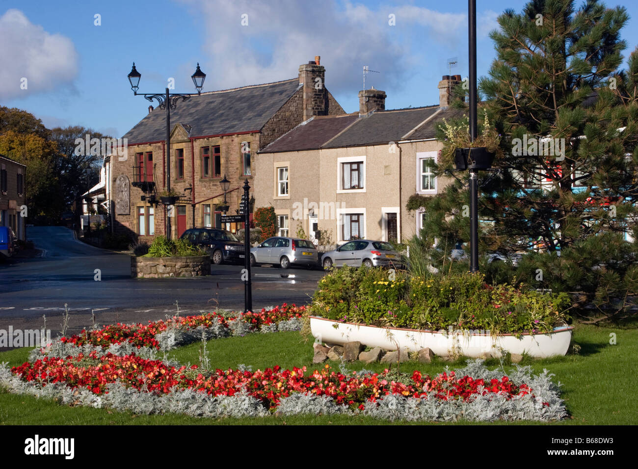 Floral display in Heysham village Lancashire Stock Photo - Alamy