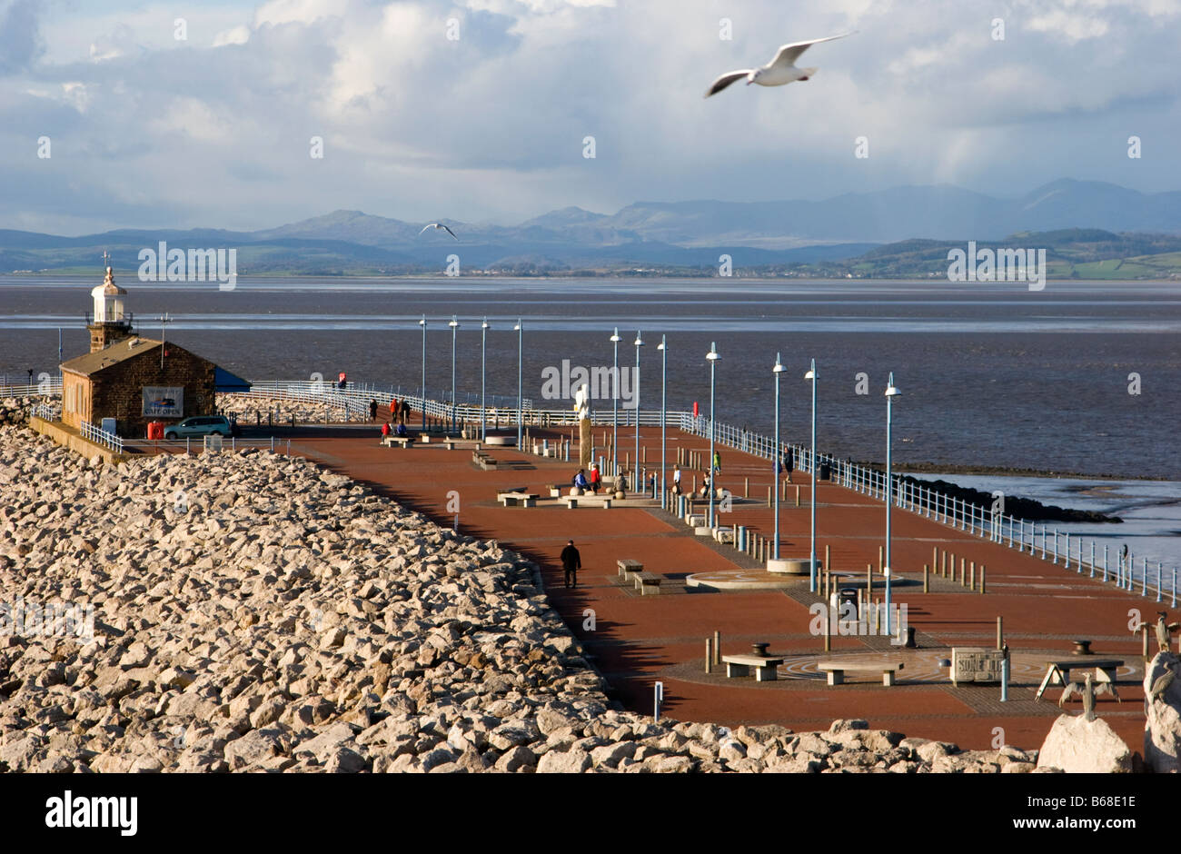 Stone Jetty at Morecambe Stock Photo - Alamy