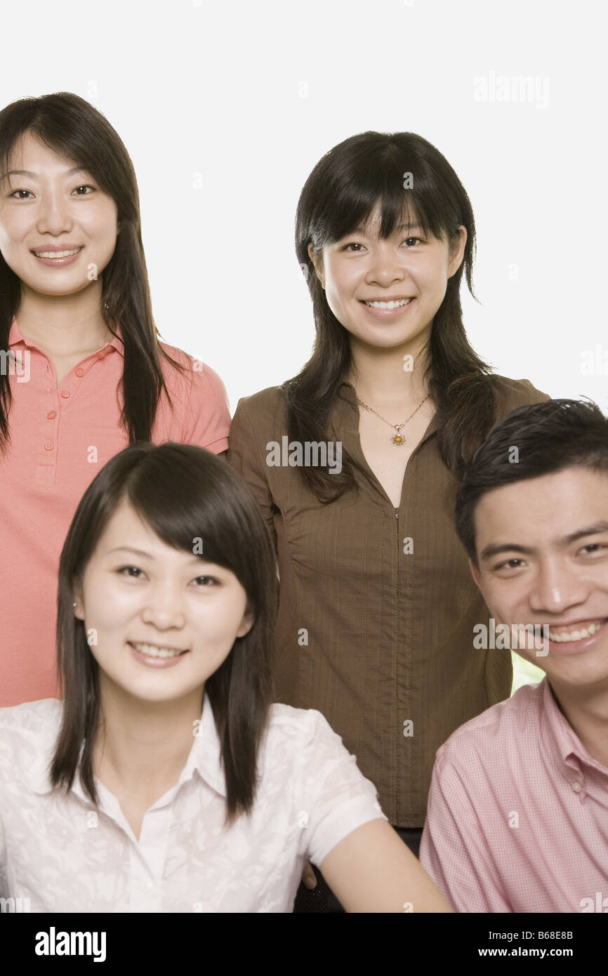Portrait of office workers smiling Stock Photo - Alamy