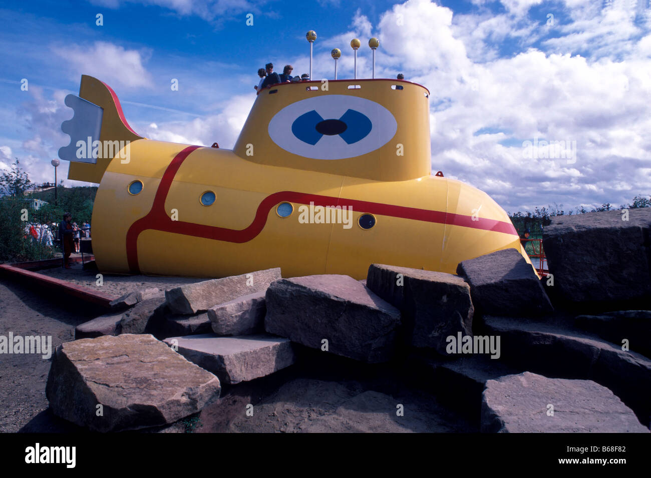 Yellow submarine, Liverpool Garden Festival 1984 Stock Photo - Alamy