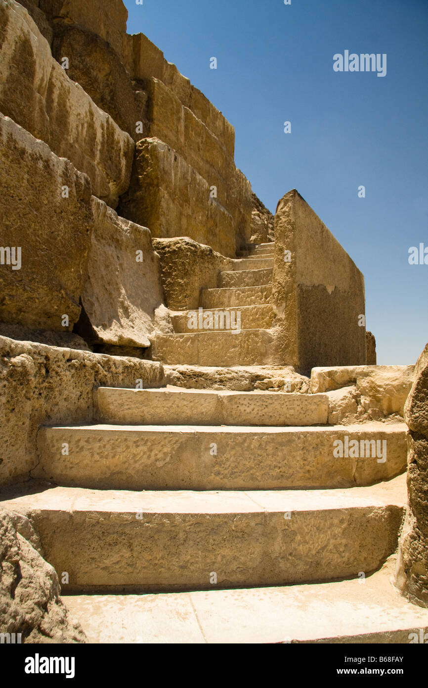 Stairs on an Egyptian Pyramid Stock Photo - Alamy