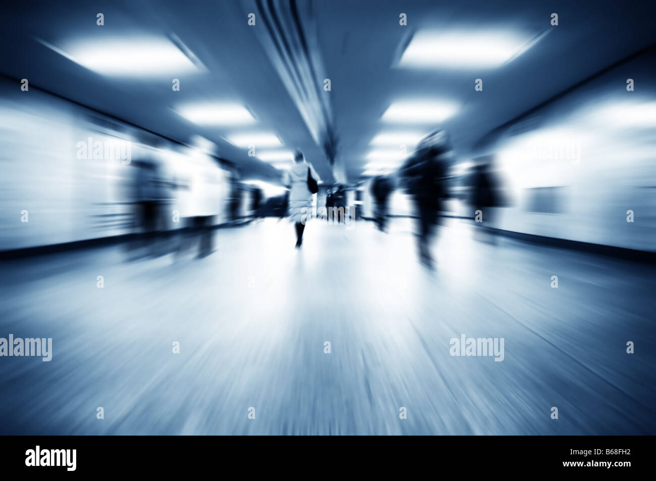 Busy business center. People rush motion Stock Photo - Alamy