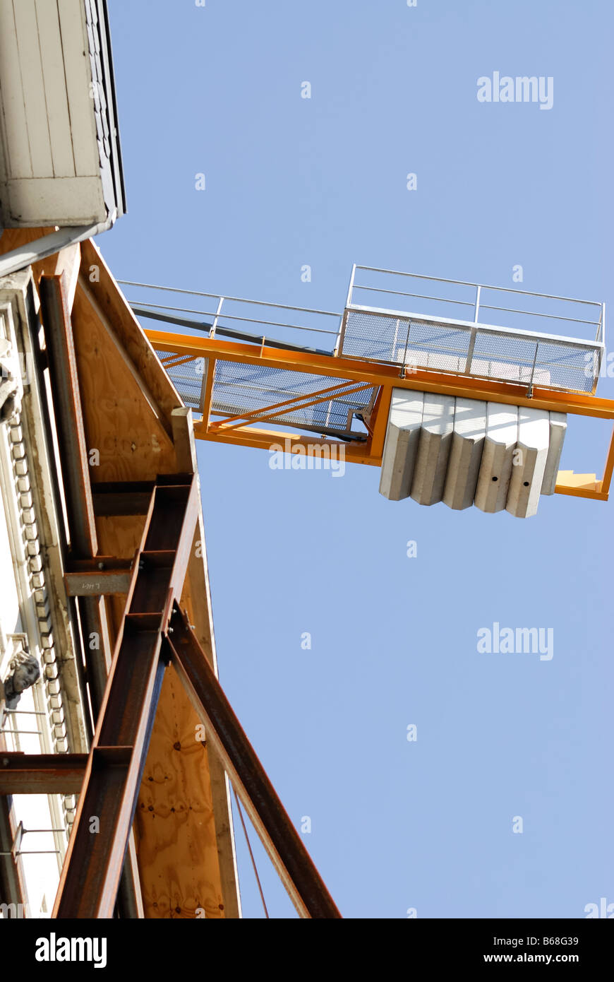 Tower crane with luffing jib Stock Photo - Alamy