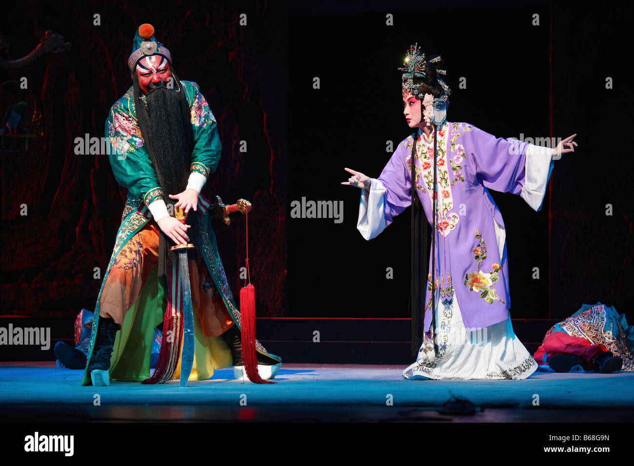 China Shanghai Yifu Theatre chinese kunqu opera performance Stock Photo ...