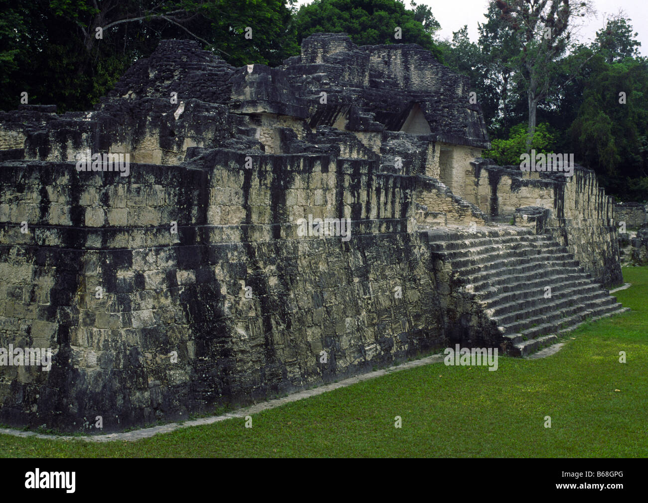 Central Acropolis, Tikal, El Petén, Guatemala Stock Photo - Alamy