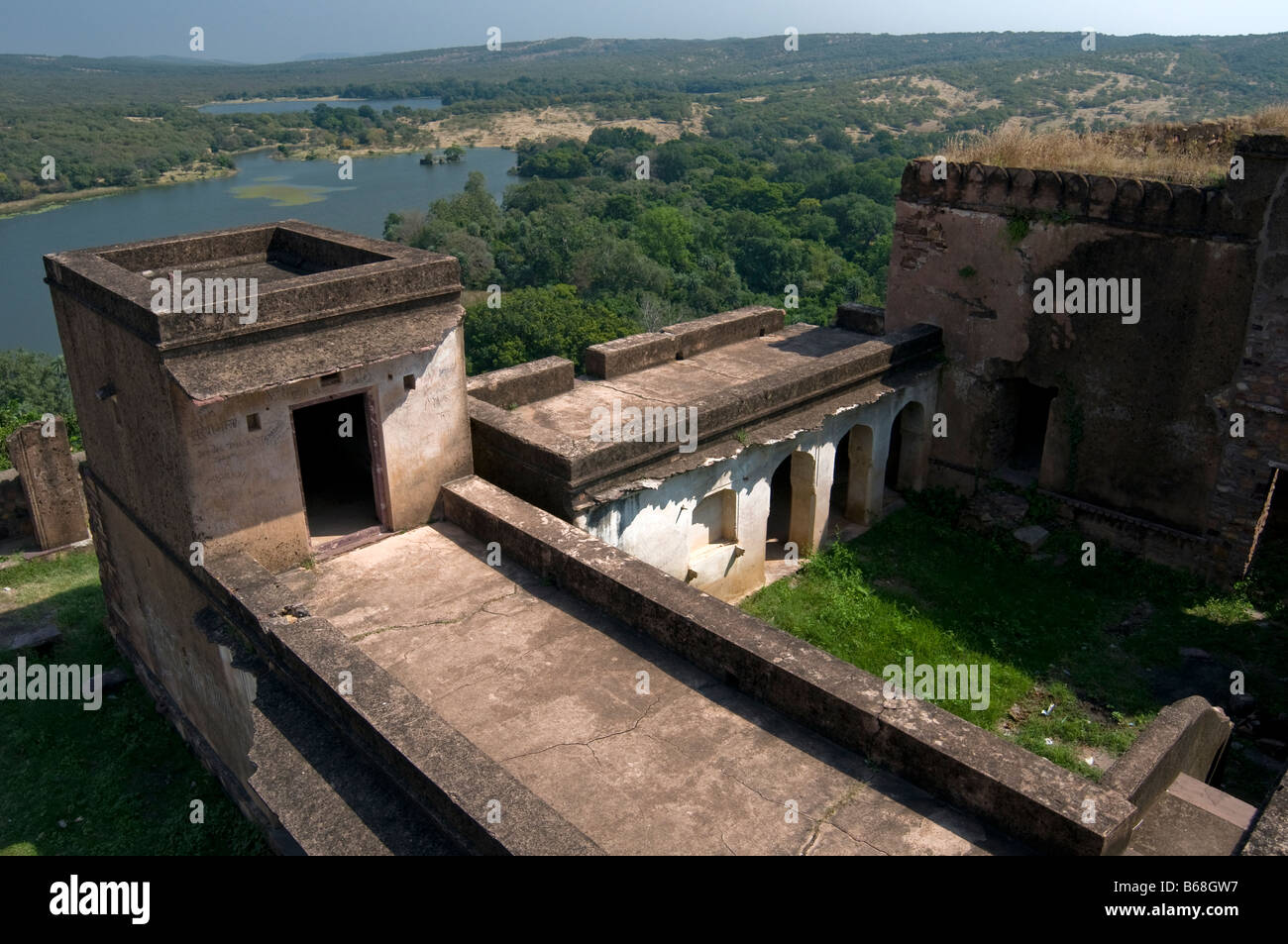 Ranthambore fort. Ranthambore National Park. Rajasthan. India Stock ...
