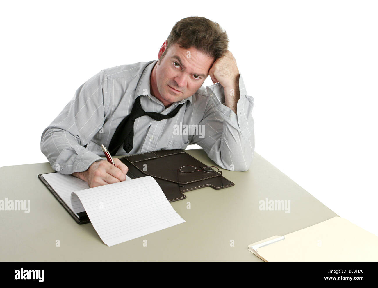 A man working late at the office Stock Photo - Alamy