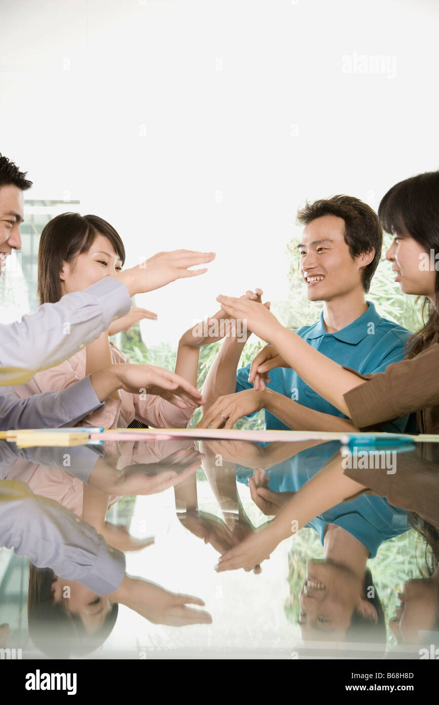 Office workers playing in an office Stock Photo - Alamy