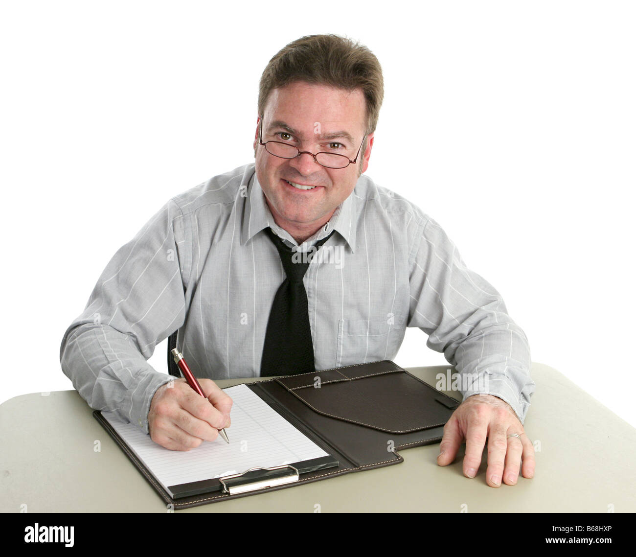 A friendly helpful office worker Stock Photo - Alamy