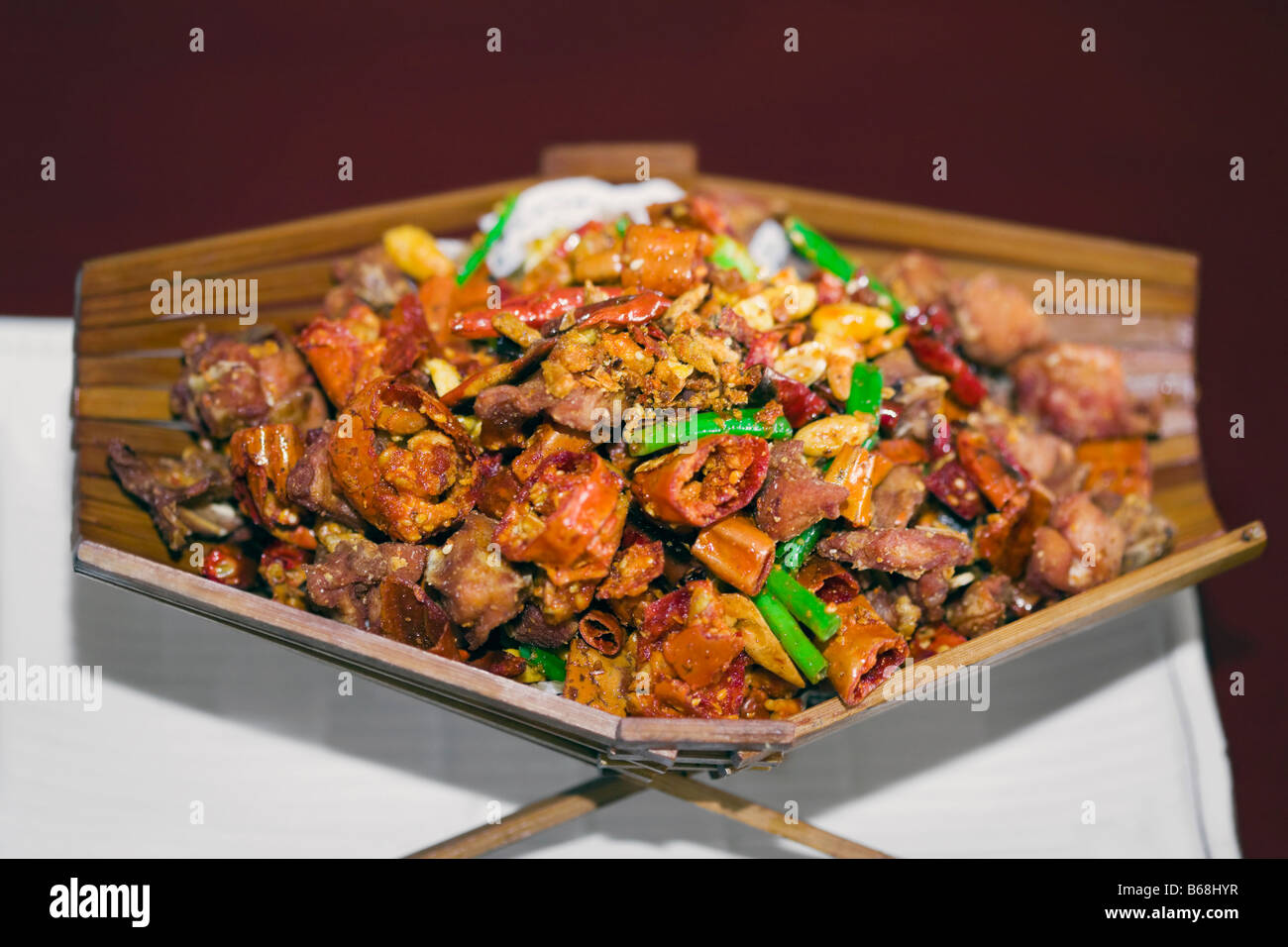 Close-up of fried chicken, HohHot, Inner Mongolia, China Stock Photo ...