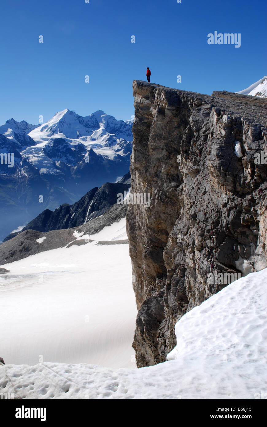 Swiss alps cliff climber hi-res stock photography and images - Alamy