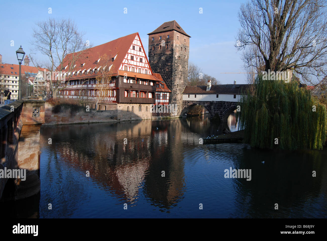 Max bridge and Henker Bridge Nuremberg Germany Stock Photo - Alamy