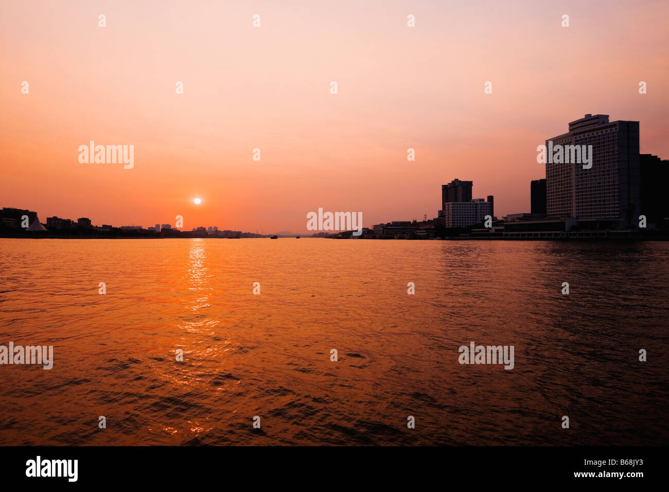Buildings at the waterfront, Shamian Island, Guangzhou, Guangdong ...