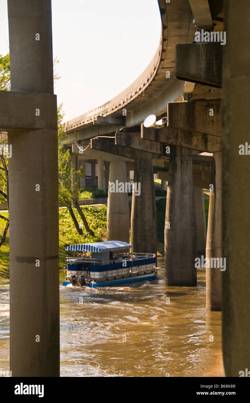 Highway bridge, Buffalo Bayou, downtown Houston, Texas Stock Photo - Alamy