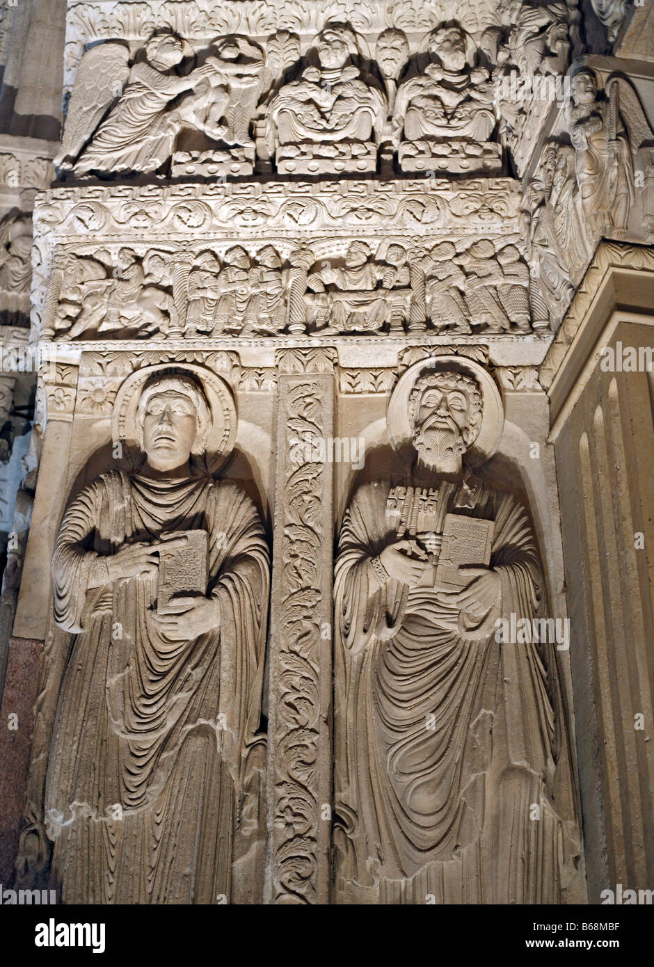 Romanesque stone bas relief on hi-res stock photography and images - Alamy