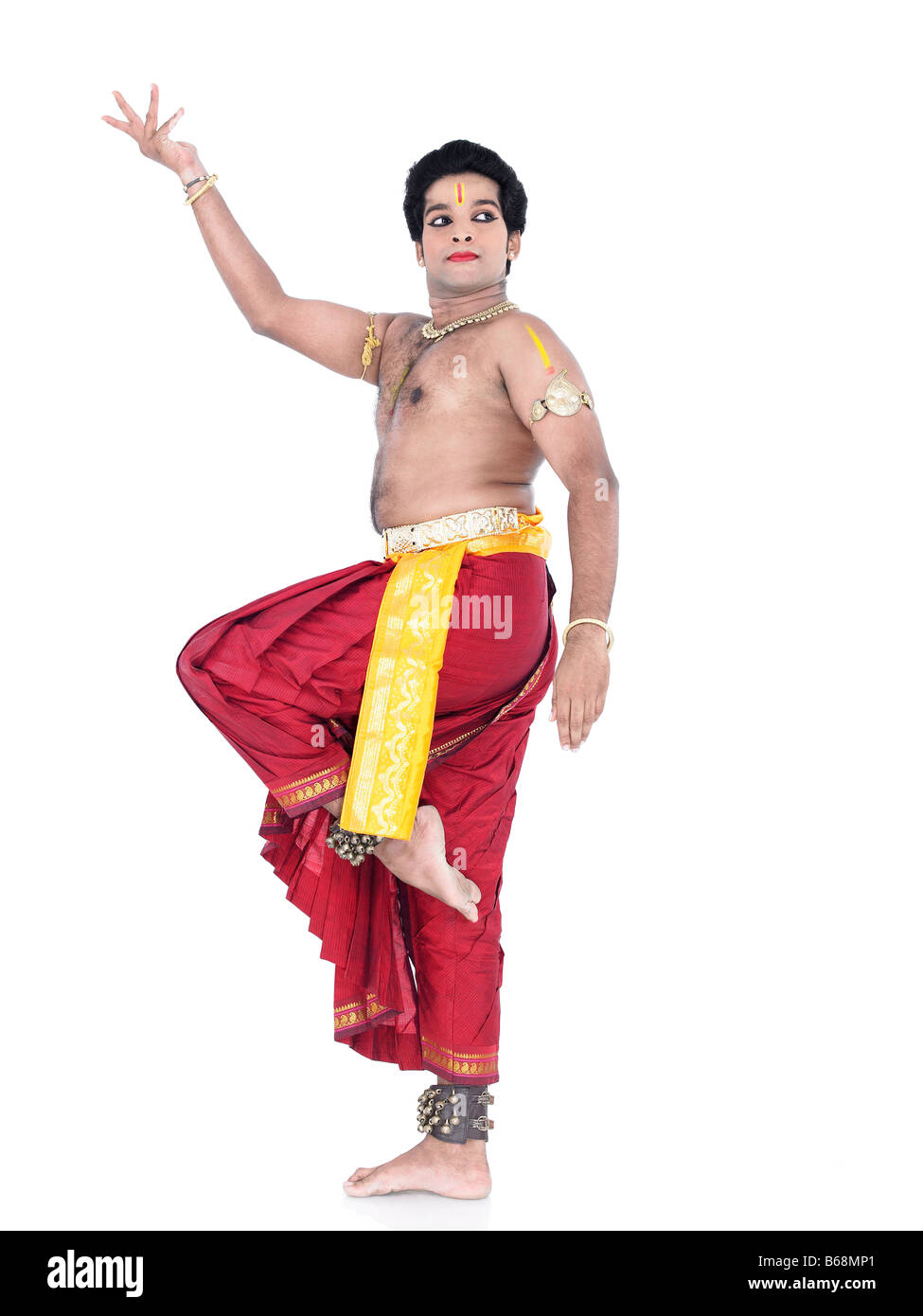 male classical Bharathanatyam dancer of Tamil nadu in South India Stock ...
