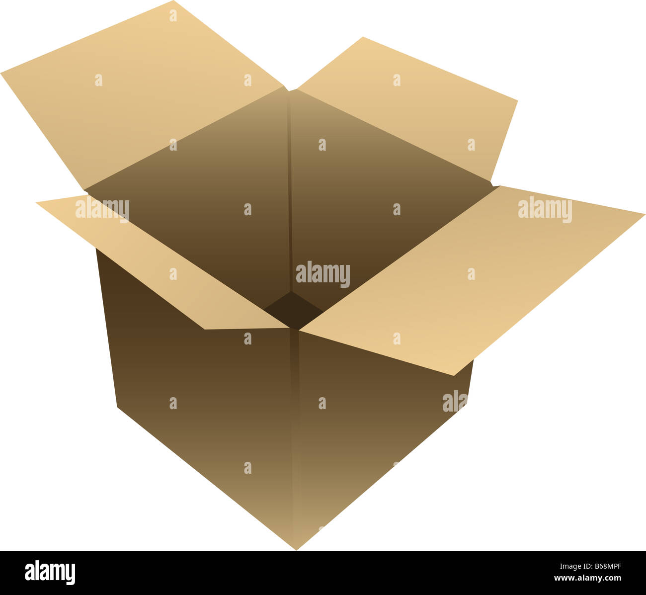 Open cardboard box Stock Photo - Alamy
