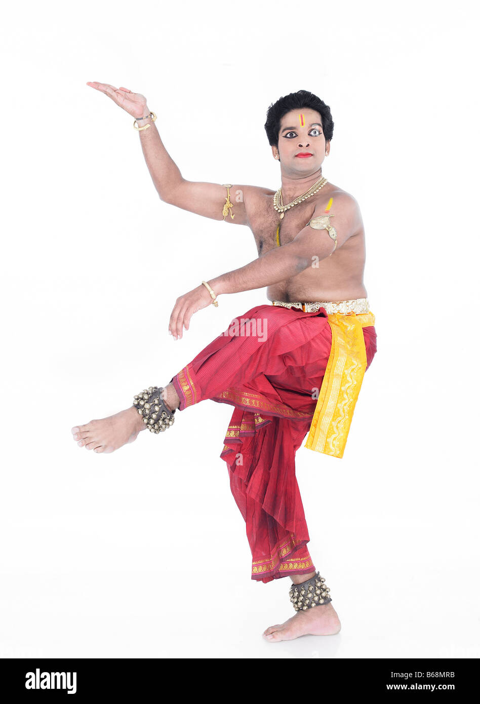 male classical Bharathanatyam dancer of Tamil nadu in South India Stock ...
