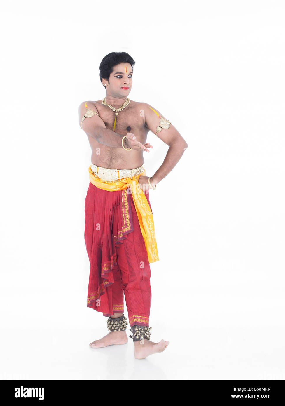 male classical Bharathanatyam dancer of Tamil nadu in South India Stock ...