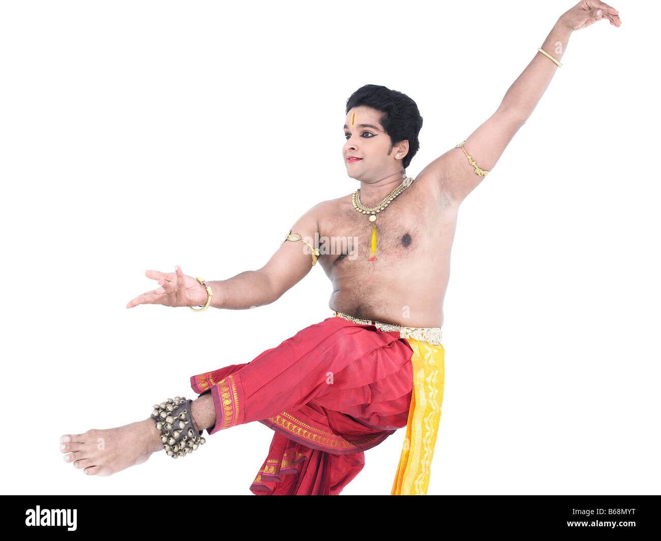 male classical Bharathanatyam dancer of Tamil nadu in South India Stock ...