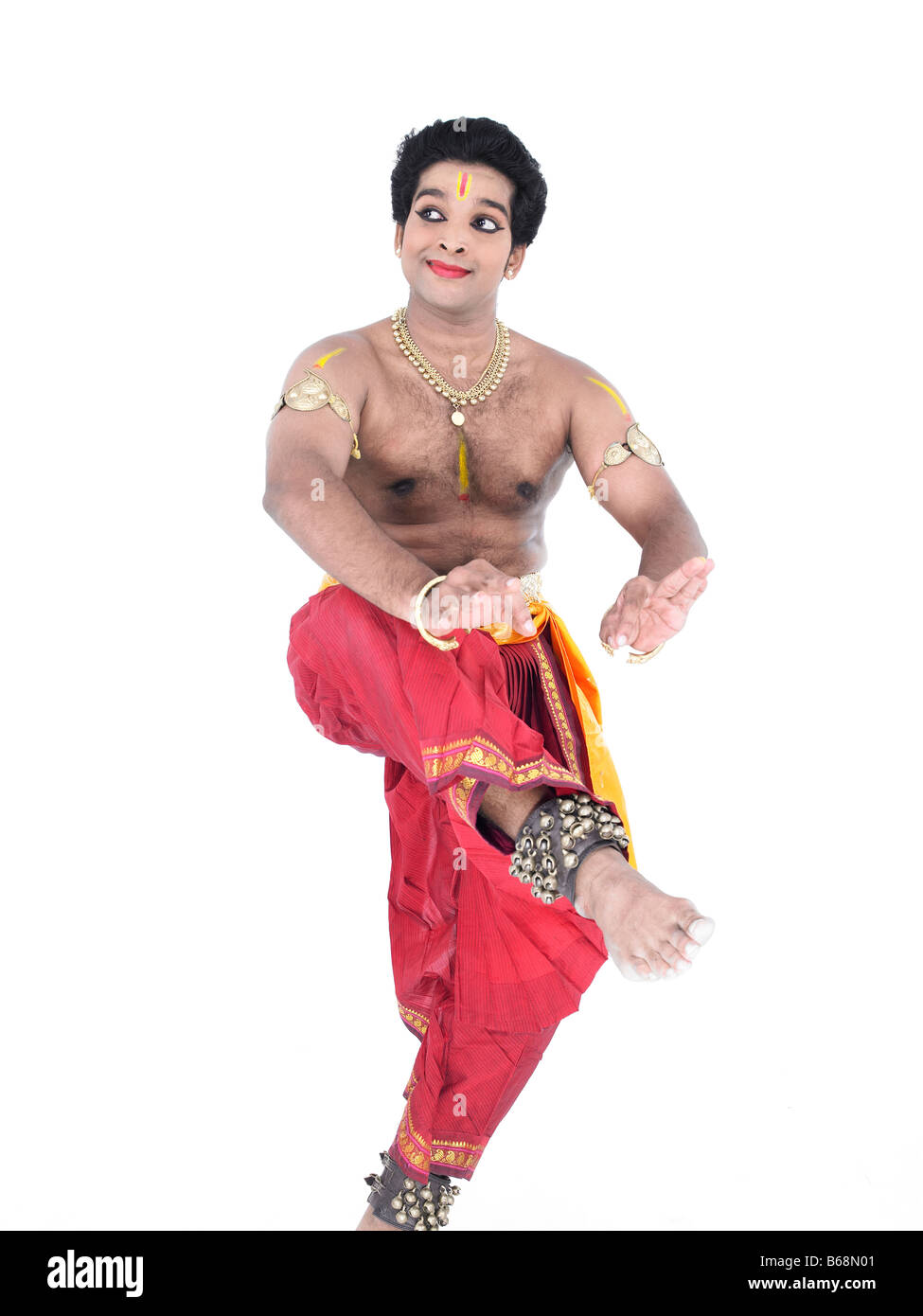 male classical Bharathanatyam dancer of Tamil nadu in South India Stock ...