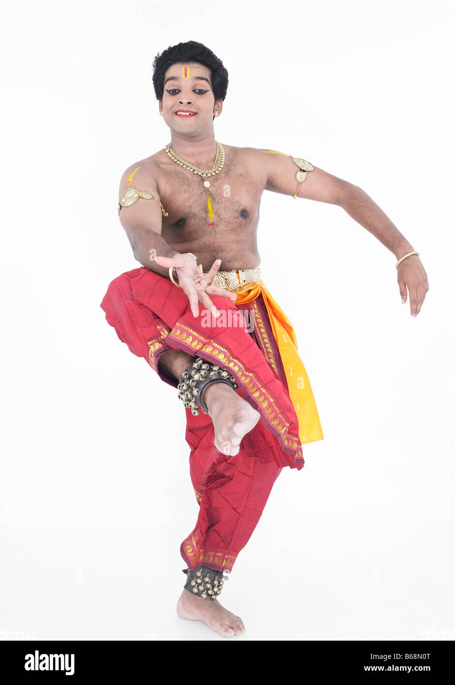 male classical Bharathanatyam dancer of Tamil nadu in South India Stock ...