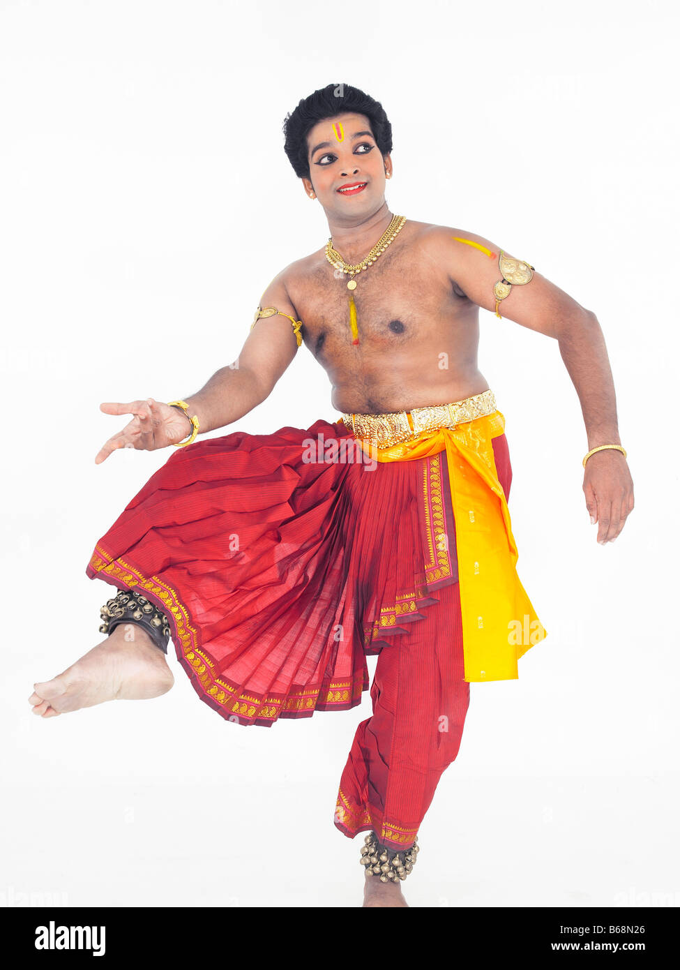male classical Bharathanatyam dancer of Tamil nadu in South India Stock ...