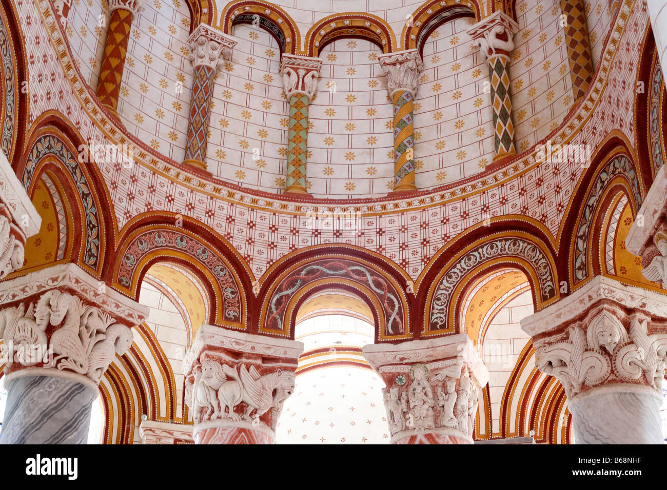 Romanesque sculpture on Column capitals, church of Saint Pierre (11-12 ...