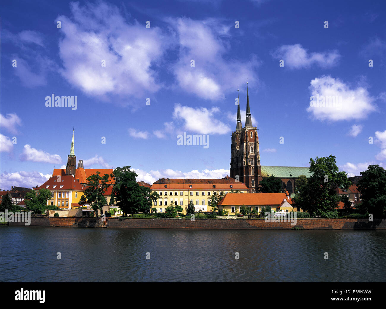 Cathedral River Oder Wroclaw Breslau High Resolution Stock Photography ...