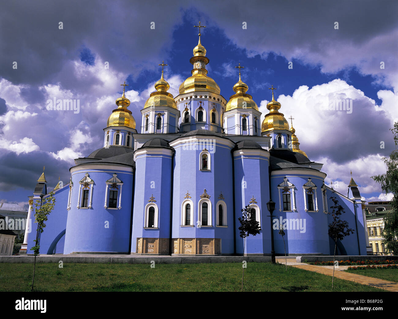 Saint Michael's Monastery of the Golden Domes at Kiev in Ukraine Stock ...