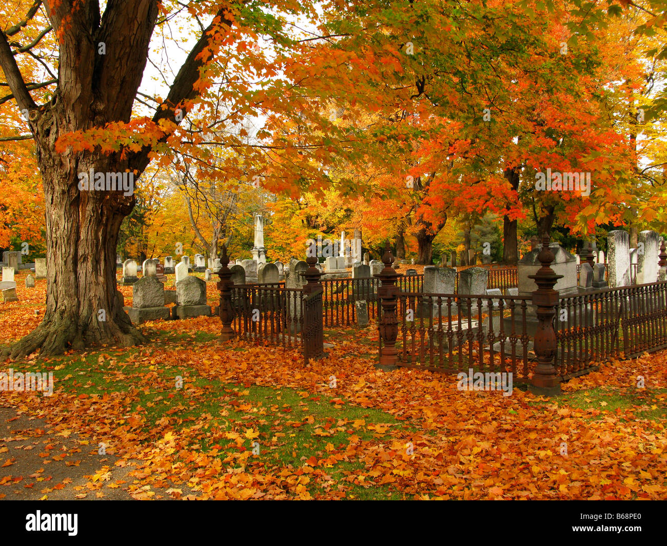 Autumn in cemetery hi-res stock photography and images - Alamy