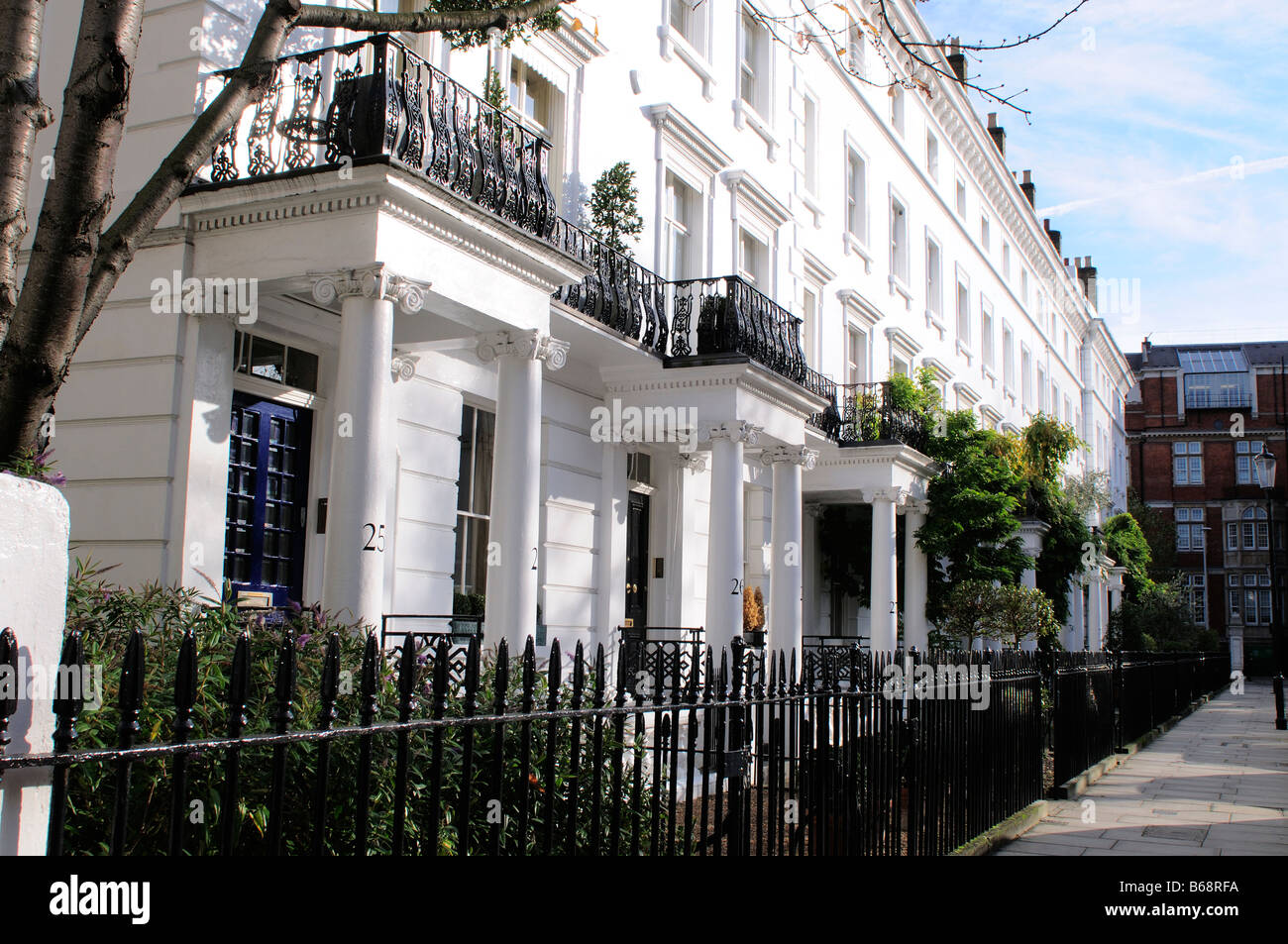 Houses on Onslow Square South Kensington SW7 London Stock Photo - Alamy
