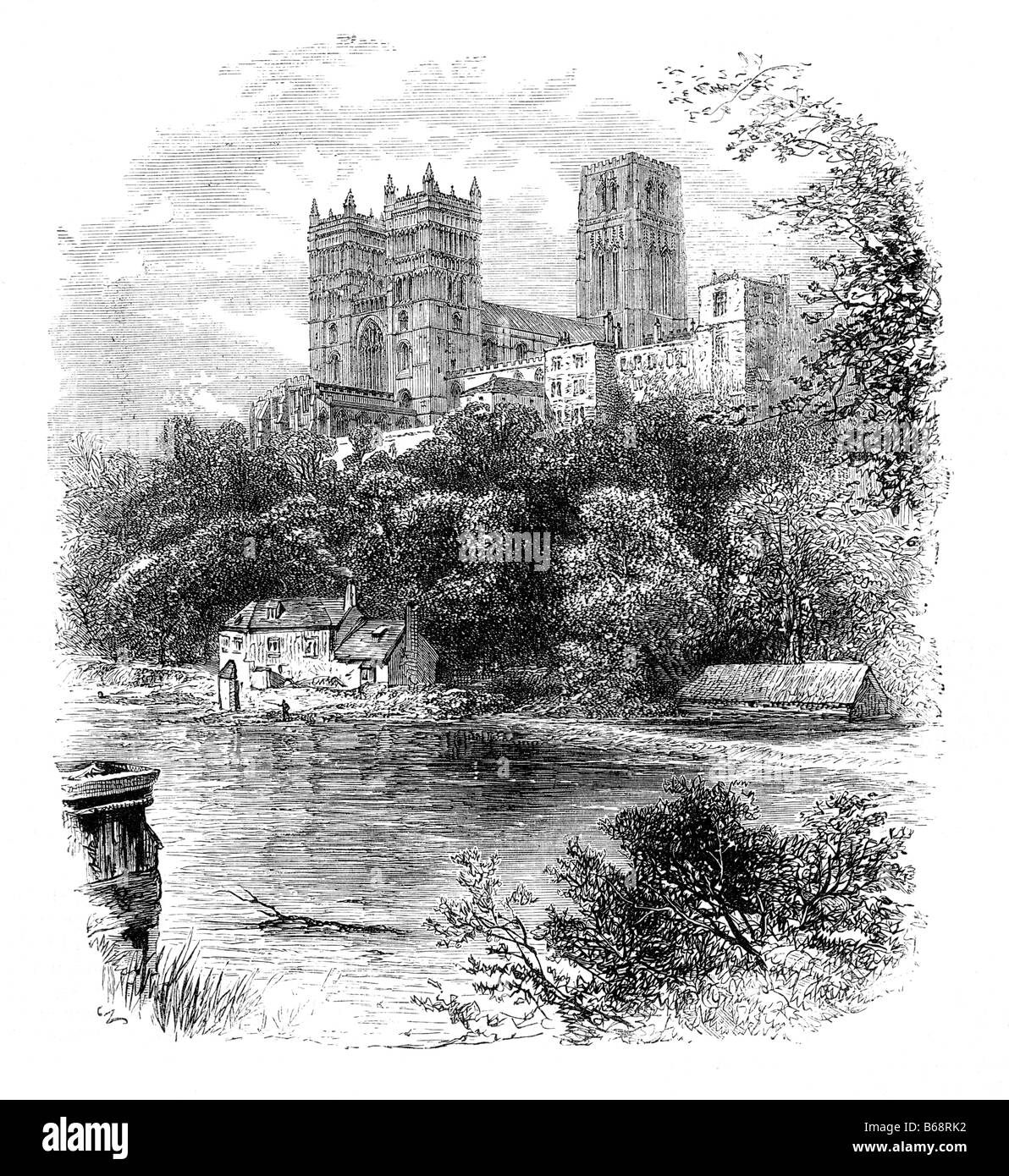 Durham cathedral engraving hi-res stock photography and images - Alamy