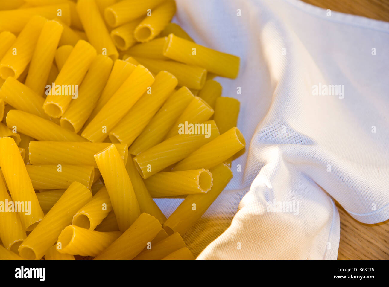 Italian dried pasta on white background Stock Photo - Alamy