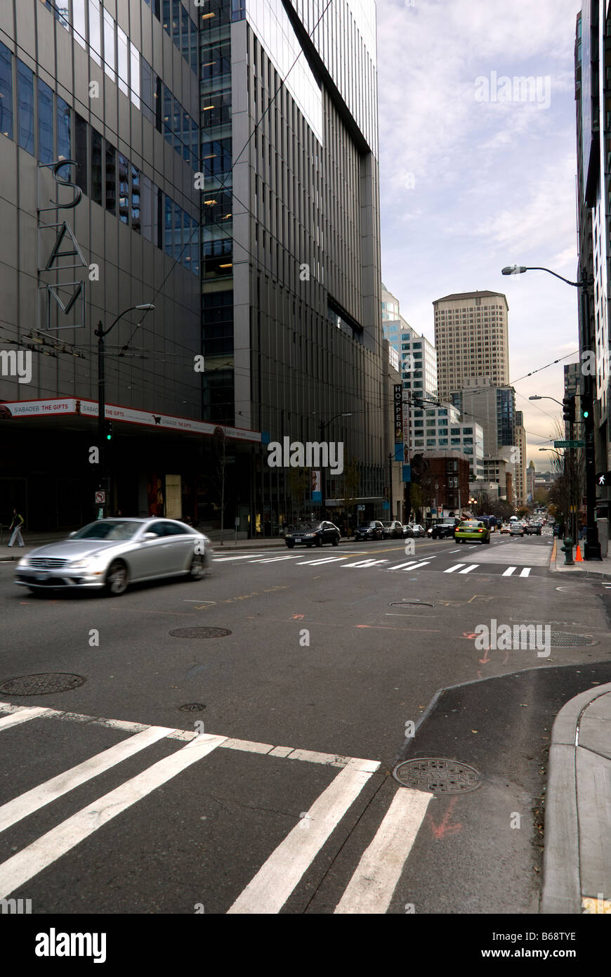 Seattle downtown. 1st Avenue Stock Photo - Alamy