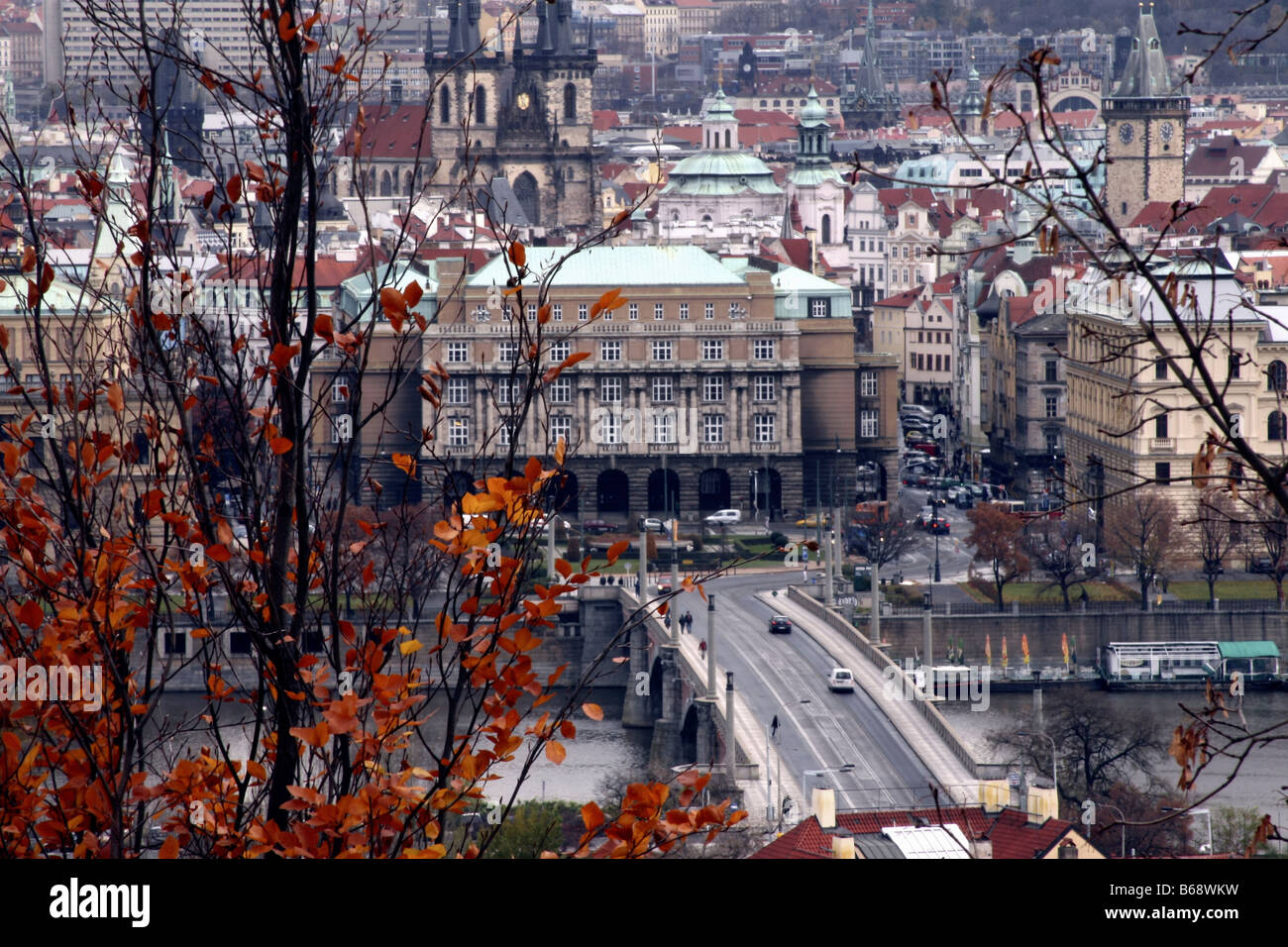 Prague City in autumn (fall), Prague (Praha), Czech Republic. Scene ...