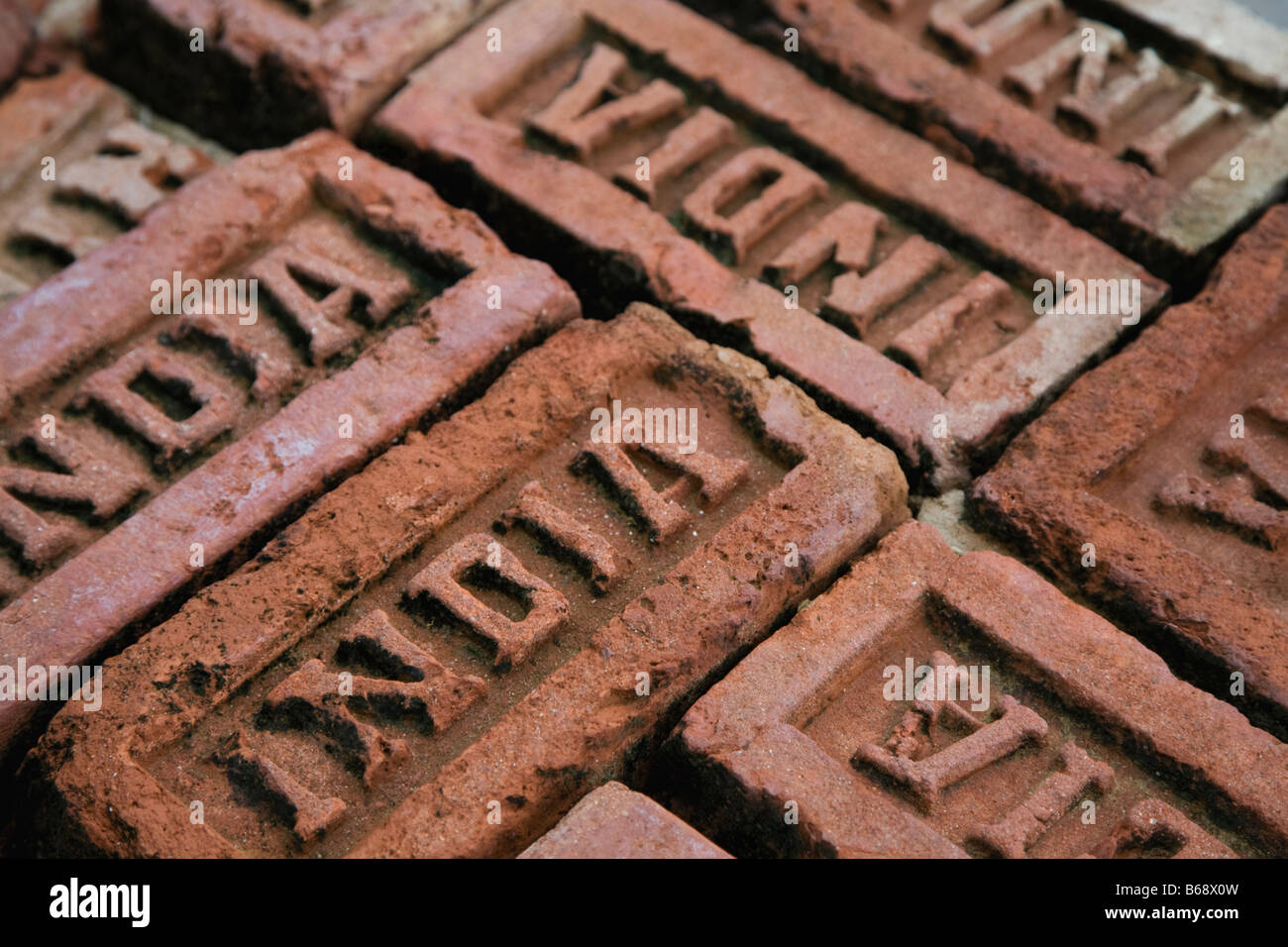 Bricks from India, full frame Stock Photo - Alamy