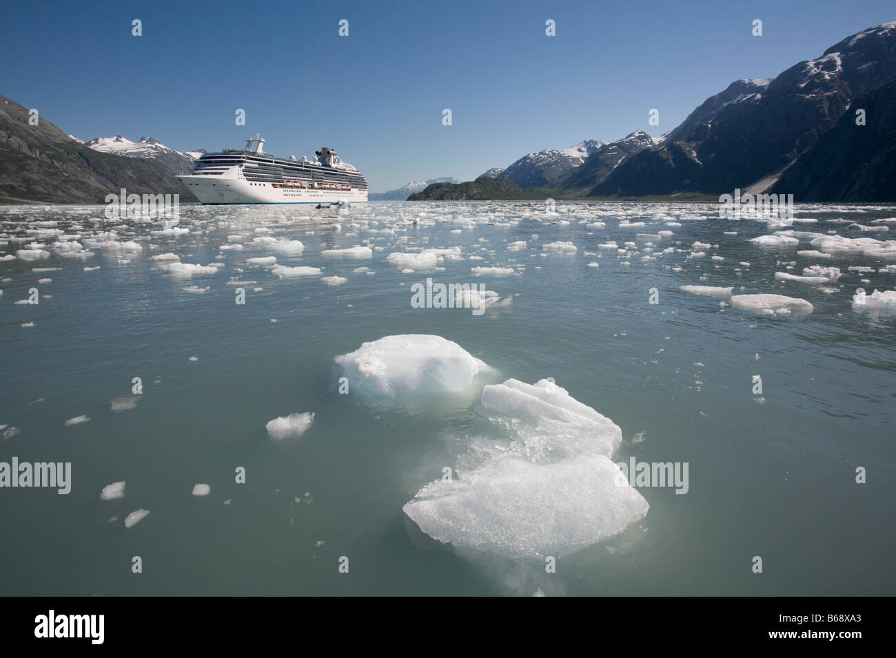 USA Alaska Glacier Bay National Park Cruise ship MV Island Princess ...