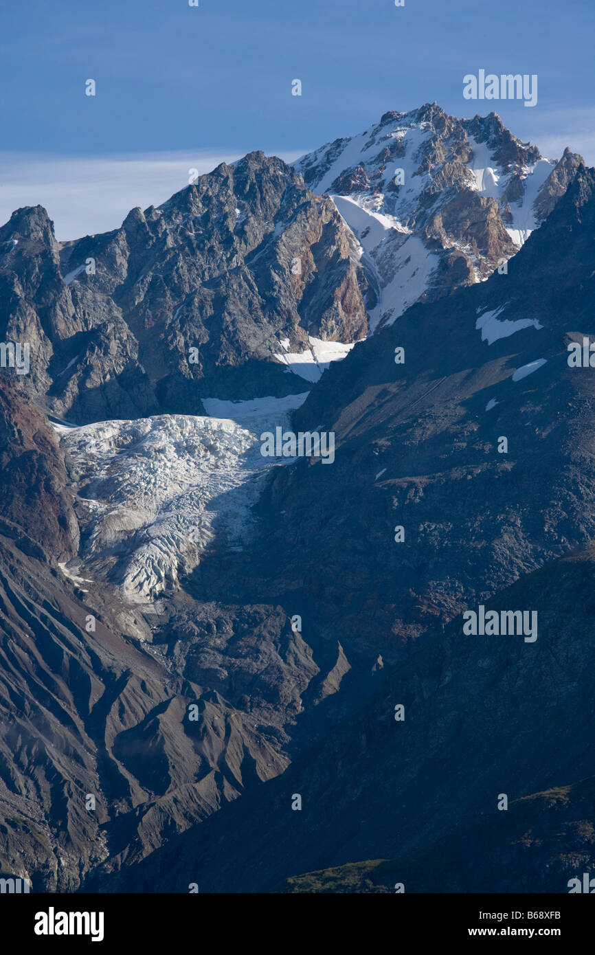 USA Alaska Glacier Bay National Park Receding alpine glacier in ...
