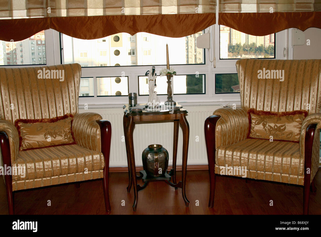 Two stylish armchairs, interior home Stock Photo - Alamy